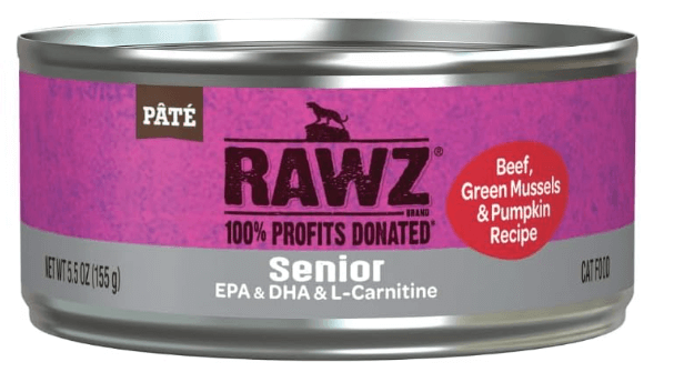 Rawz Senior Wet Cat Food:Beef Recipe — Jake's Pet Supply