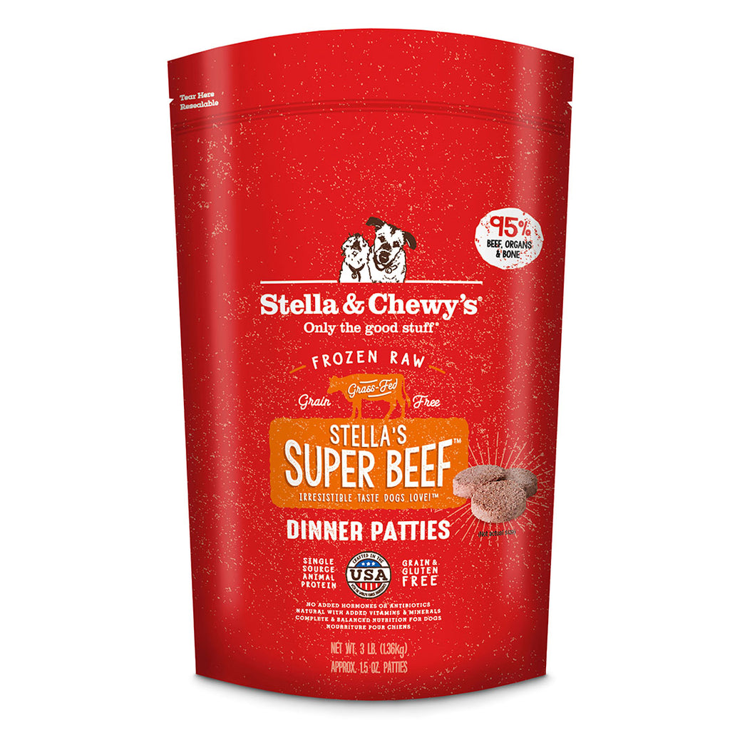 Stella and Chewy Super Beef Frozen Raw Dinner Patties - Jake's Pet Supply