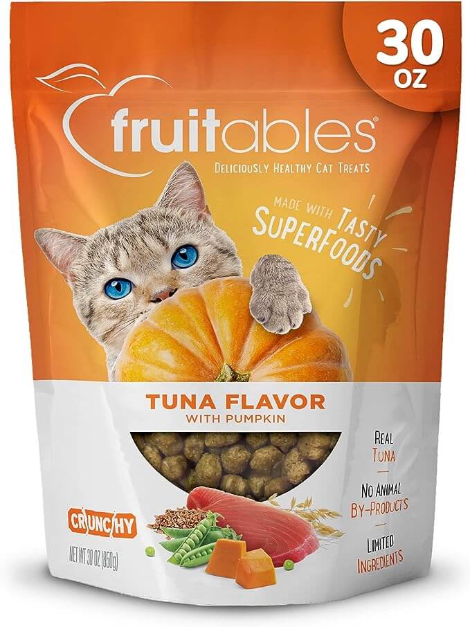 Fruitables Cat Tuna & Pumpkin Crunchy Treats - healthy cat treats ...