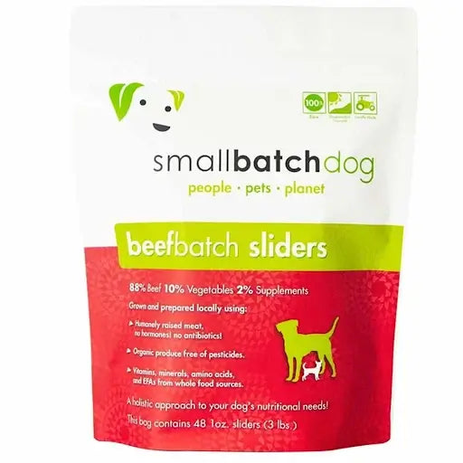 Small Batch Frozen Raw Sliders & Patties, Beef — Jake's Pet Supply